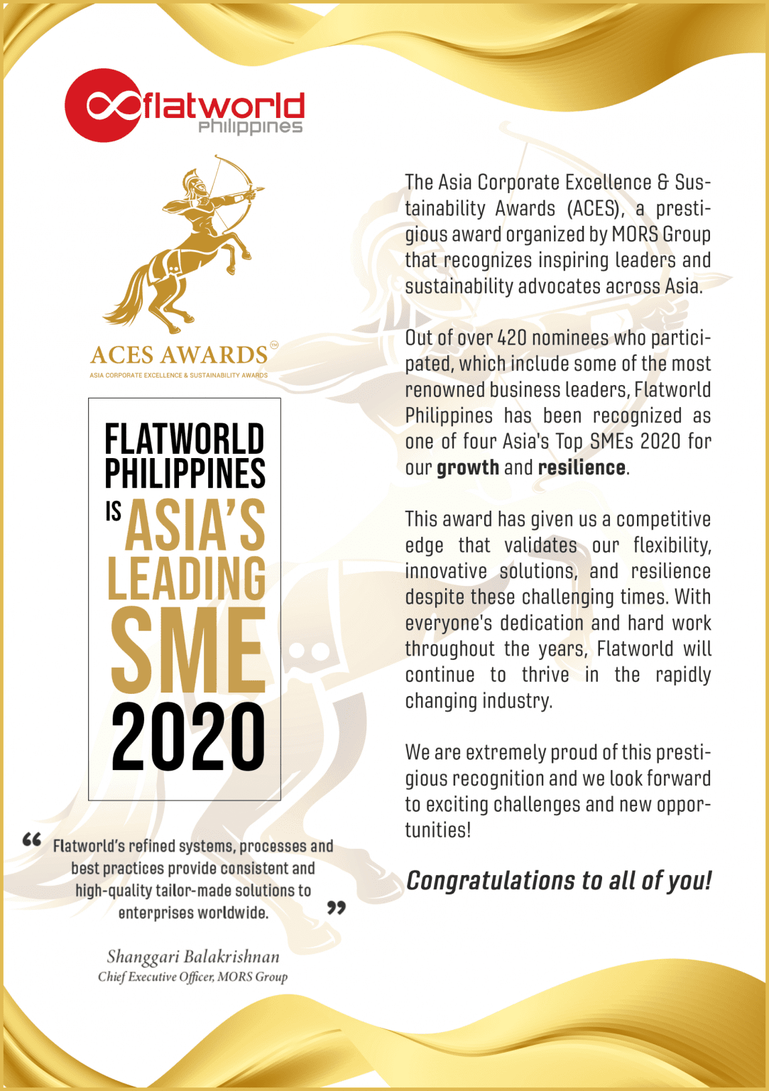 ACES Awards - Flatworld Philippines
